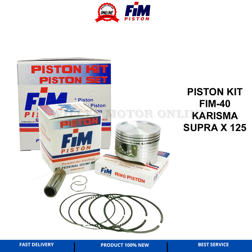 Jual Piston Kit KARISMA SUPRA X 125 KPH FIM IZUMI FIM40 SEHER KARISMA ...