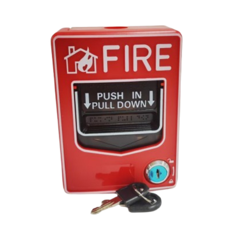 Jual 2 wires Conventional Fire Alarm Manual Call Point Push in Pull ...