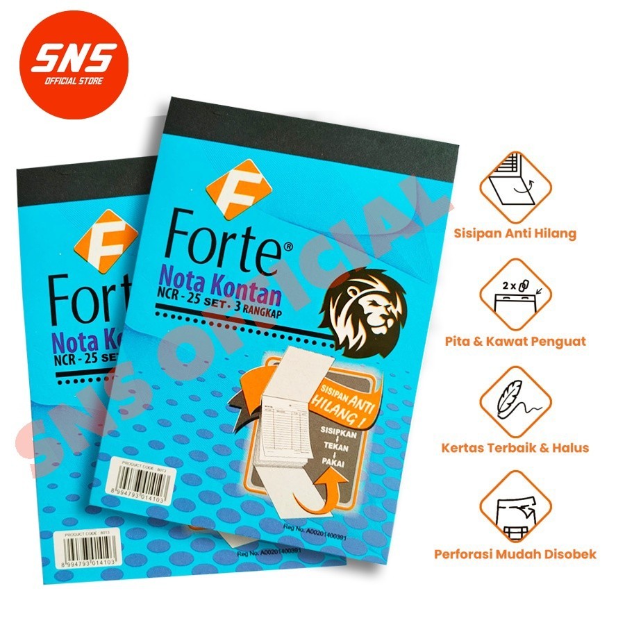 Jual BUKU NOTA / SURAT JALAN 1 PLY / 2 PLY / 3 PLY (A5 / A6) FORTE ...
