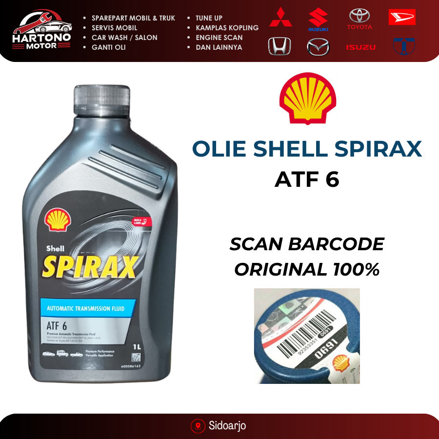 Jual Oli Mobil Shell SPIRAX ATF 6 1Liter Original Scan Barcode | Shopee ...