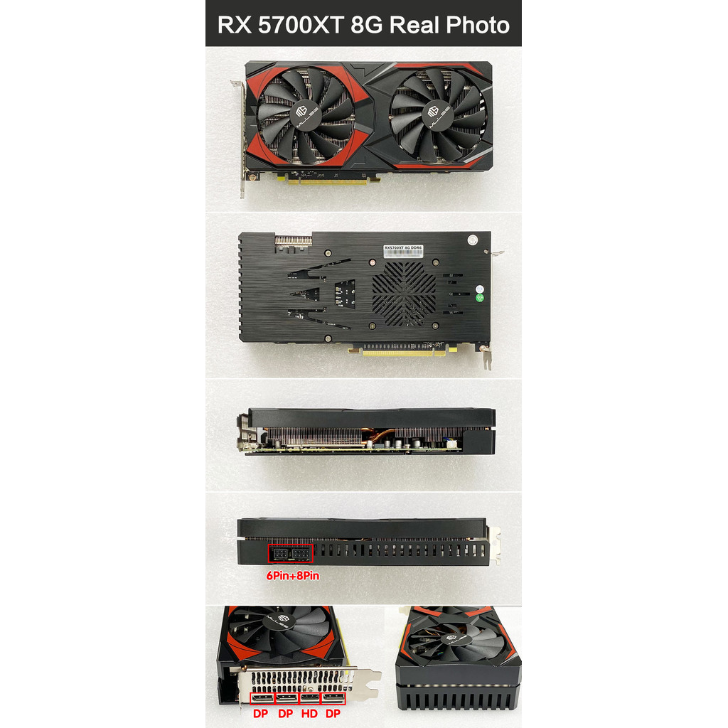 Jual MLLSE AMD RX5700XT 8GB Graphics Card GPU GDDR6 256-bit 7nm Game ...