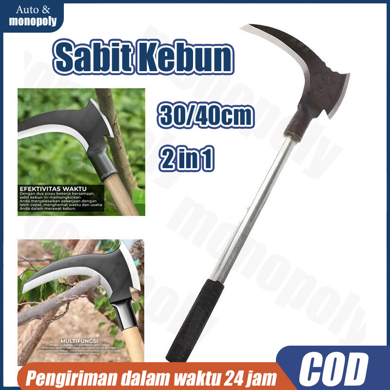 Jual Sabit Arit Rumput Baja Asli 40cm /Pemangkas Sabit kapak Ganda ...