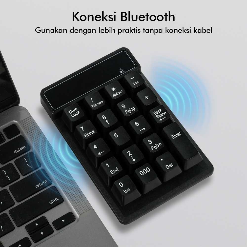 Jual EZSHOPPING Etmakit Keyboard Numeric Wireless Bluetooth Soft Switch Keypad - E094BT| BISA ...