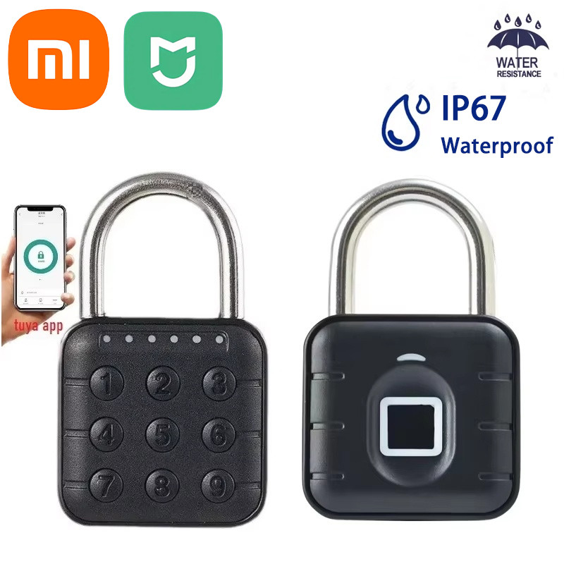 Jual Xiaomi Electronic Lock Tuya Bluetooth Fingerprint Padlock Digital ...