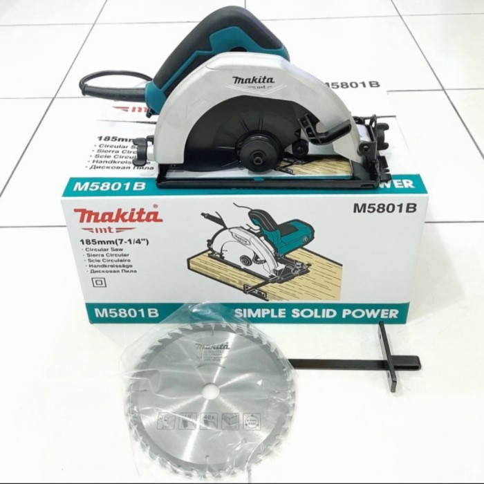 Jual MAKITA CIRCULAR SAW 7" (M5801B) / MESIN POTONG KAYU / SOMEL (MERAH ...