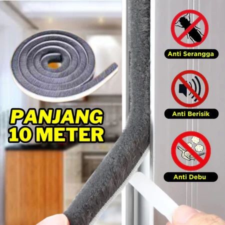 Jual [5/10M]Door Seal Strip Bulu Brush Peredam Penutup Celah Pintu ...
