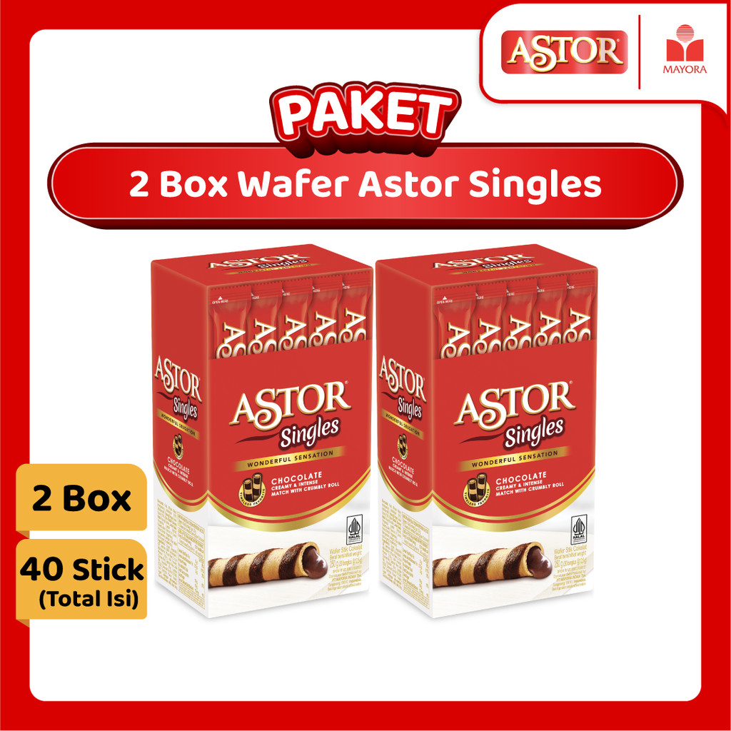 Jual Paket 2 Box Wafer Astor Singles | Shopee Indonesia