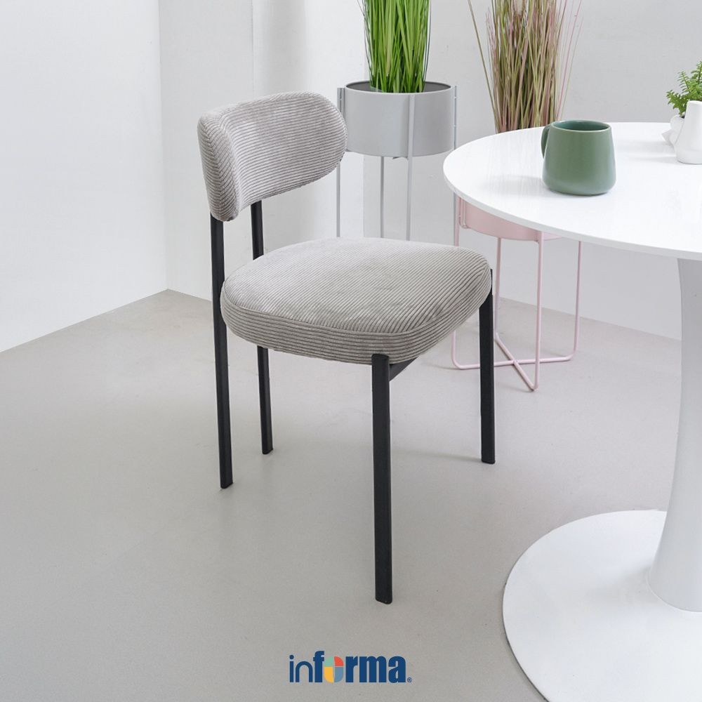 Jual Informa Wildrew Kursi Fabric Fabric - Abu-Abu Multipurpose Chair ...