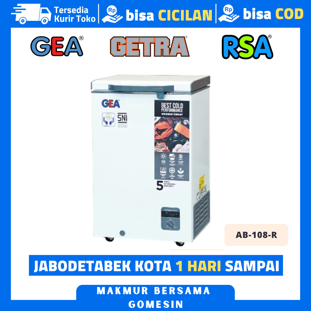 Jual CHEST FREEZER BOX GEA AB-108-R CHEST FREEZER KAPASITAS 100 LITER | Shopee Indonesia