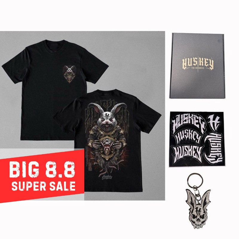 Jual Huskey Clothing - kaos distro pria - BALINESE TOPENG RABBIT BLK ...