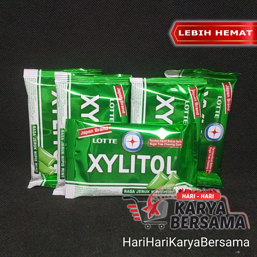 Jual MAKANAN RINGAN PERMEN KARET LOTTE XYLITOL RASA JERUK NIPIS MINT ...