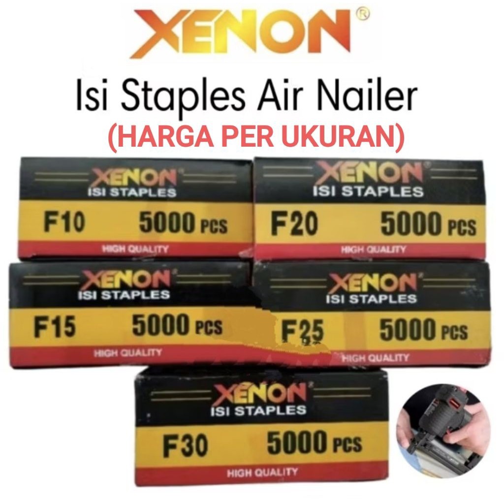 Jual XENON (5000pcs) REFILL isi staples PAKU TEMBAK F10 F15 F20 F25 F30 ...