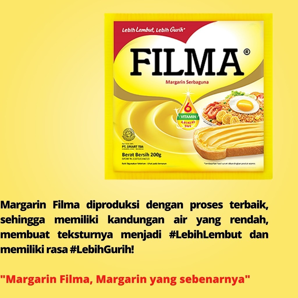 Jual Filma Margarin Mentega 200gr Sachet Margarine Serbaguna | Shopee ...