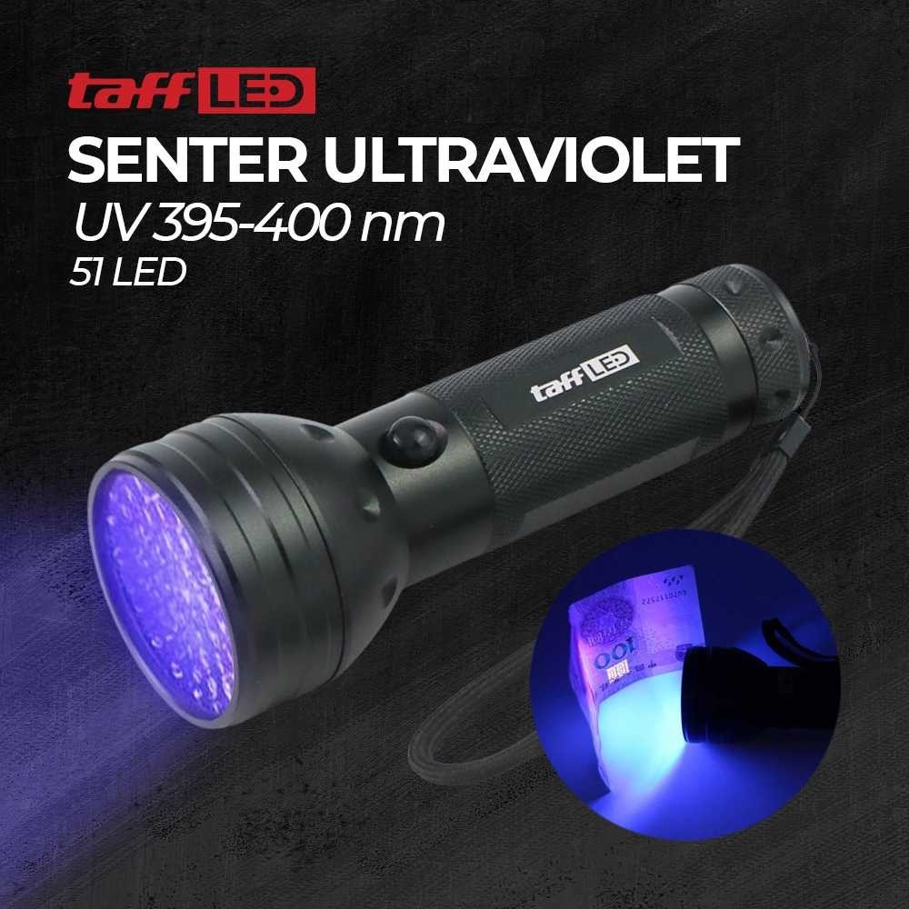 Jual Senter Ultraviolet UV Flashlight Waterproof 400nm 51 LED | Senter ...