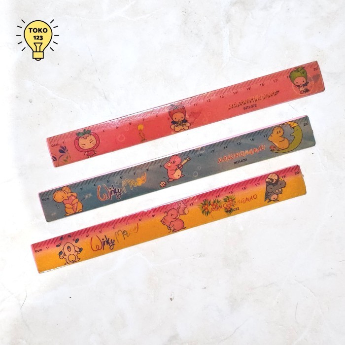 Jual Penggaris 20cm 20 cm Scale Ruler Plastik Mistar Matematika Pendek ...