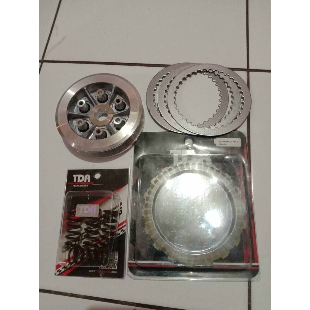 Jual paketan rumah kopling kharisma kirana supra 125 TDR (pir TDR + kampas TDR + besi plat totol ...