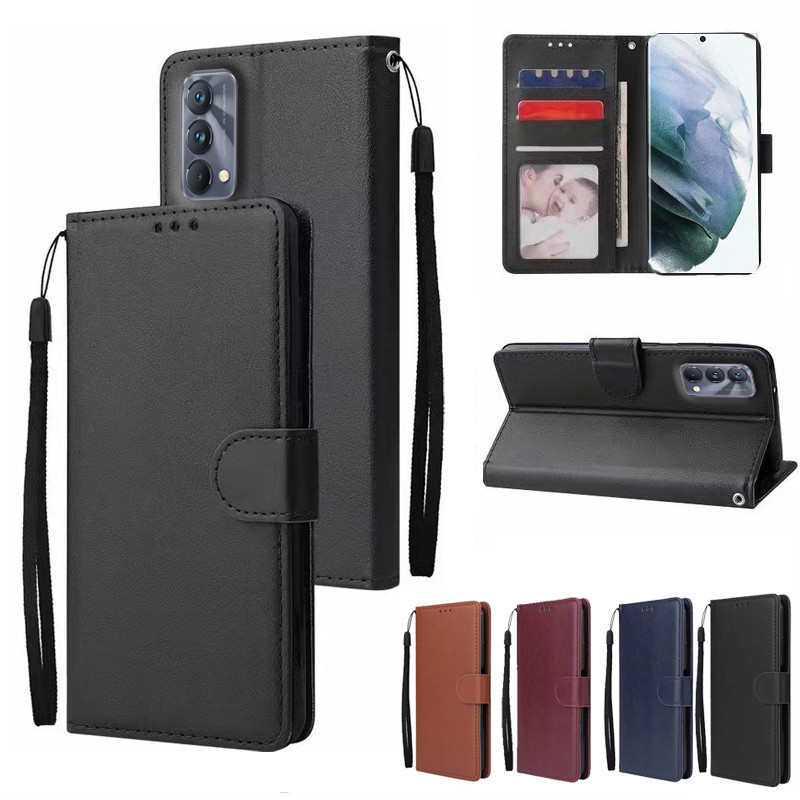 Jual Leather Casing Kulit untuk Realme GT Master Edition RMX3363, RMX3360 Flip PU Dompet ...