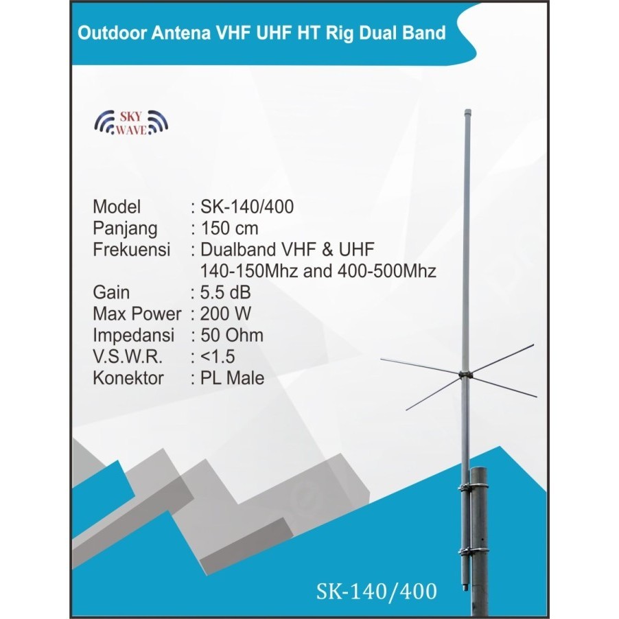 Jual Outdoor Antena VHF UHF HT Rig Dual Band rumah gudang kantor murah ...