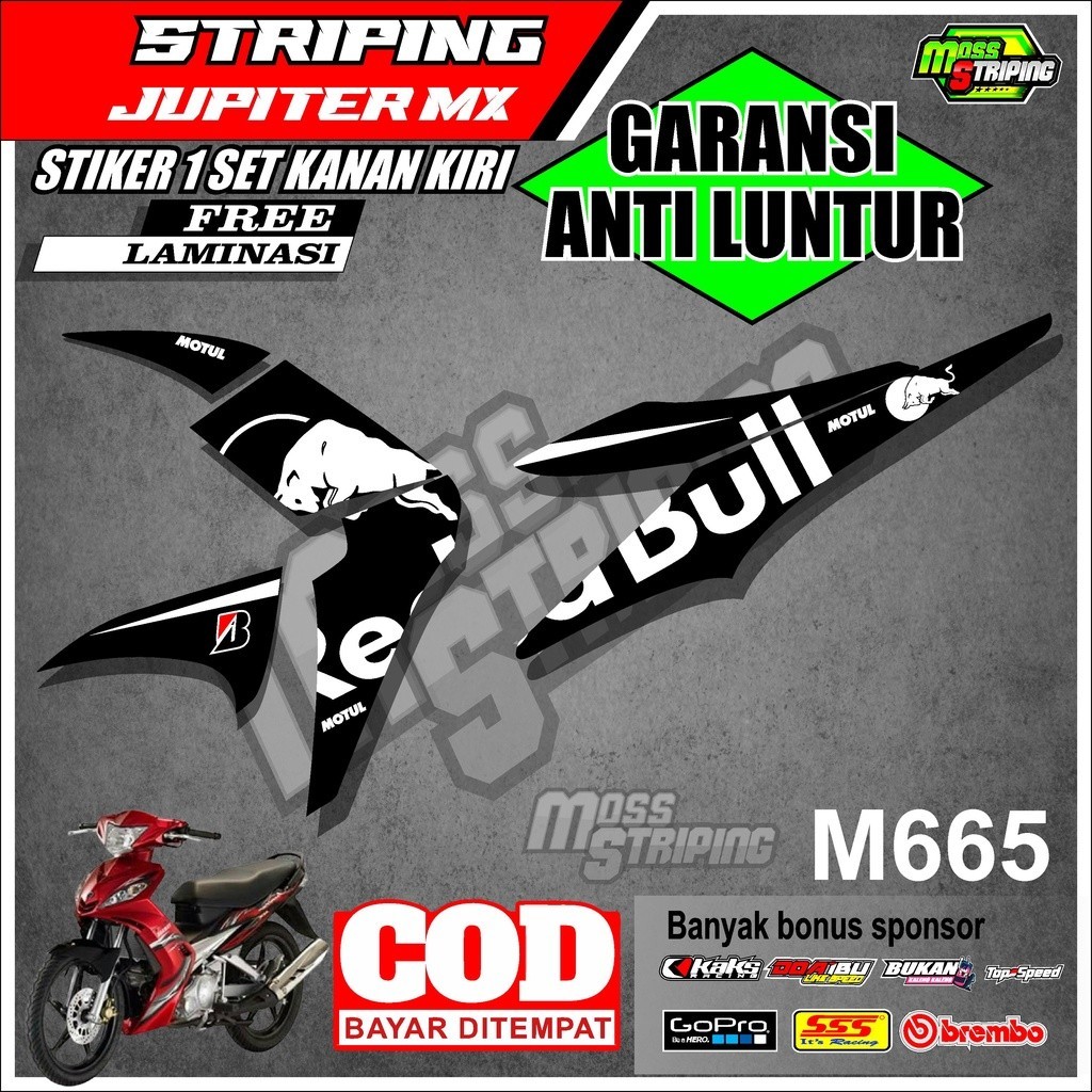 Jual Striping Sticker Jupiter MX Old List Variasi Semi Full Body Yamaha ...