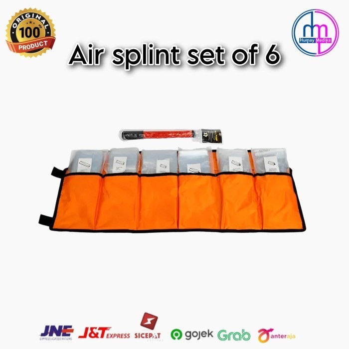 Jual air splint set (inflatable splint) Air splint set of 6 | Shopee ...