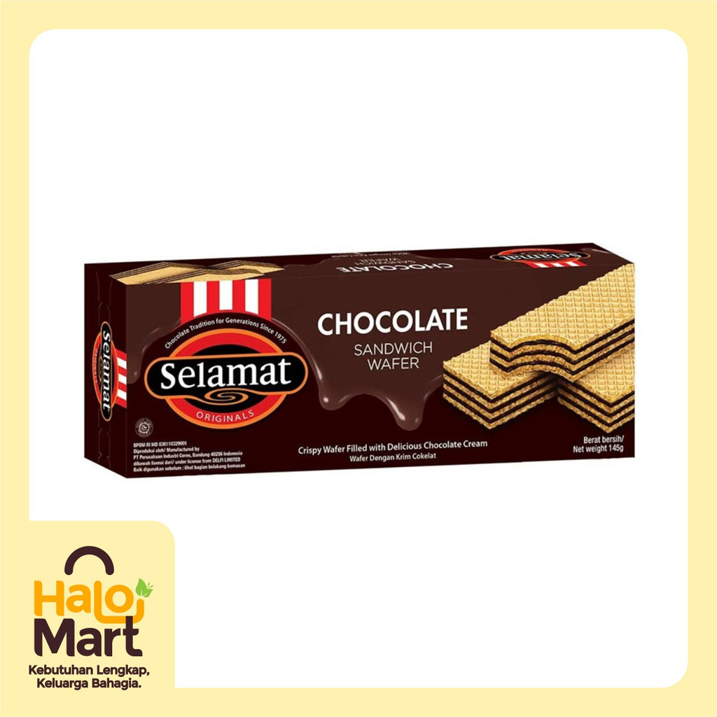 Jual SELAMAT WAFER CHOCOLATE 145 GRAM | Shopee Indonesia
