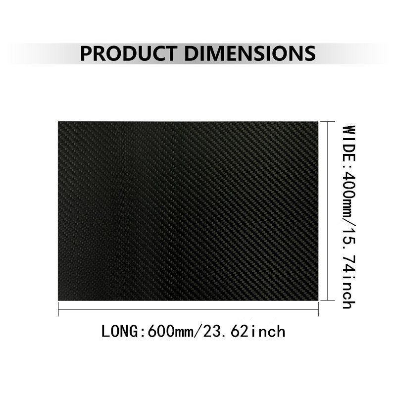 Jual 400x600mm Full 3K Carbon Fiber Sheet Plate High Strength Carbon ...