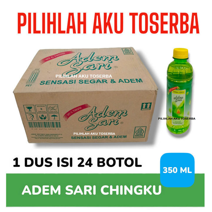 Jual ADEM SARI CHINGKU BOTOL Rasa LEMON HERBAL kemasan BOTOL 350 ml ...