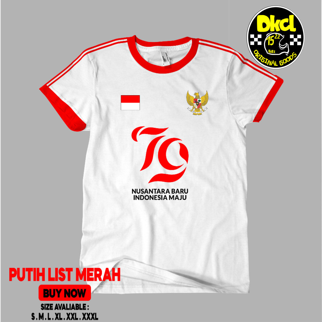 Jual T-shirt Kaos Baju Distro HUT RI KE 79 NUSANTARA BARU INDONESIA MAJU LOGO RESMI HUT REPUBLIK ...