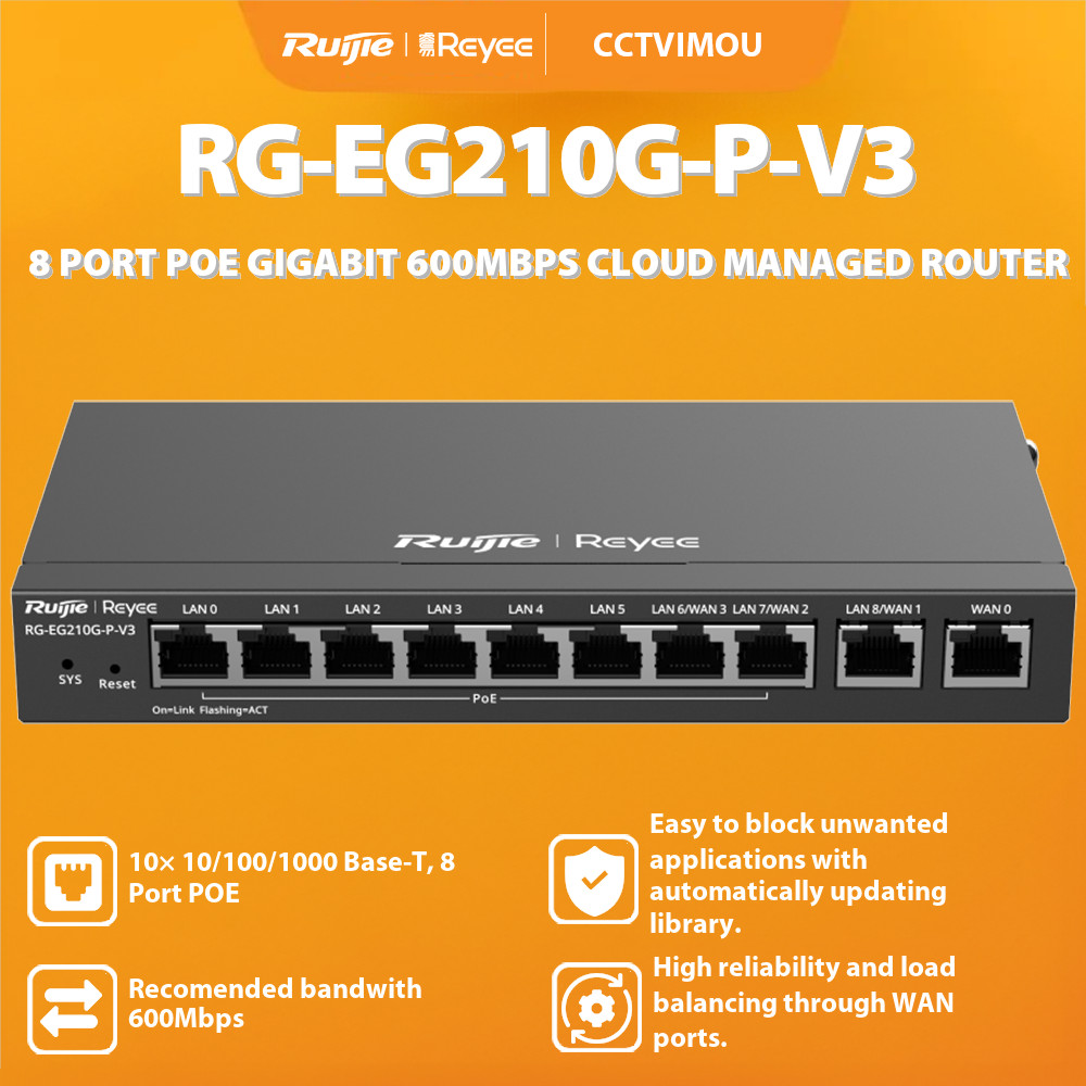 Jual RUIJIE REYEE RG-EG210G-P-V3 8 PORT POE GIGABIT 600MBPS CLOUD ...