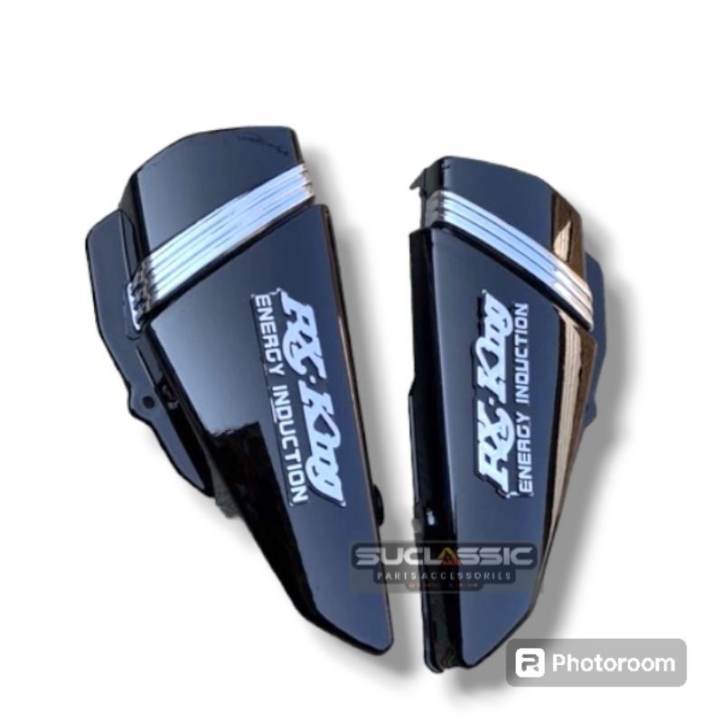 Jual Cover Box Aki Rx King Set List Chrome Hitam Terlaris Rx king cobra ...