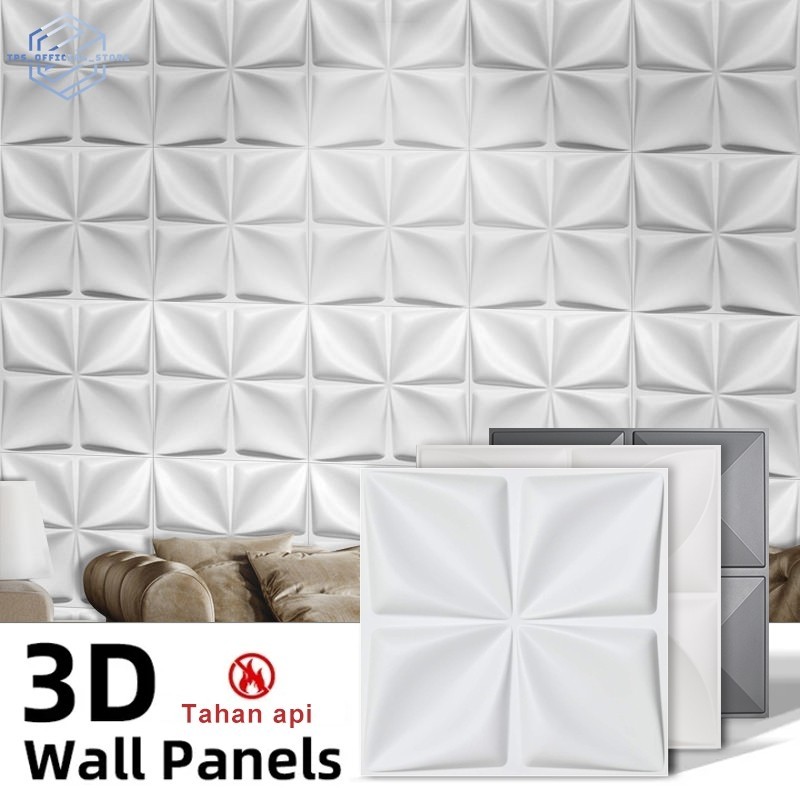 Jual 3D PVC Wall panel Dinding 50x50 cm Wallpaper | Wall Interior ...