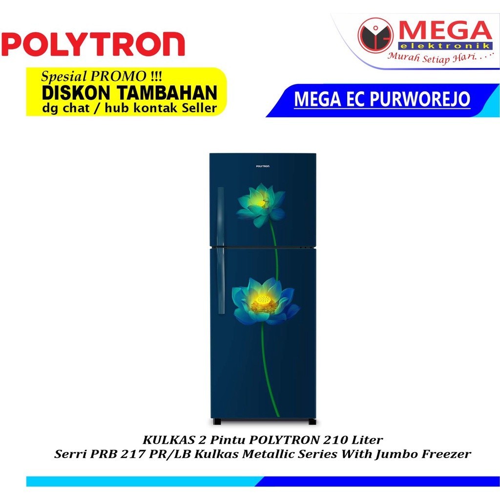 Jual LEMARI ES POLYTRON PRB-217 / PRB 217 / PRB217 KULKAS 2 PINTU MURAH ...