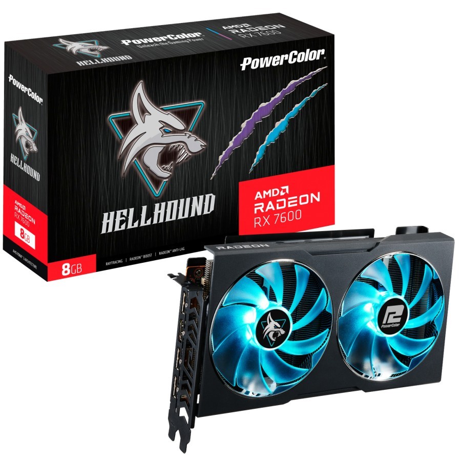 Jual VGA CARD Powercolor Radeon RX 7600 Hellhound 8GB GDDR6 | Shopee ...