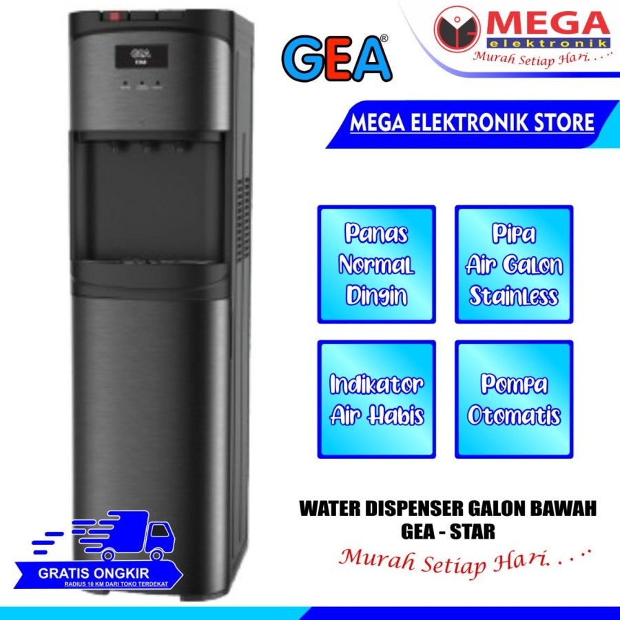 Jual DISPENSER GALON BAWAH GEA STAR DESAIN ELEGAN HARGA MURAH ...