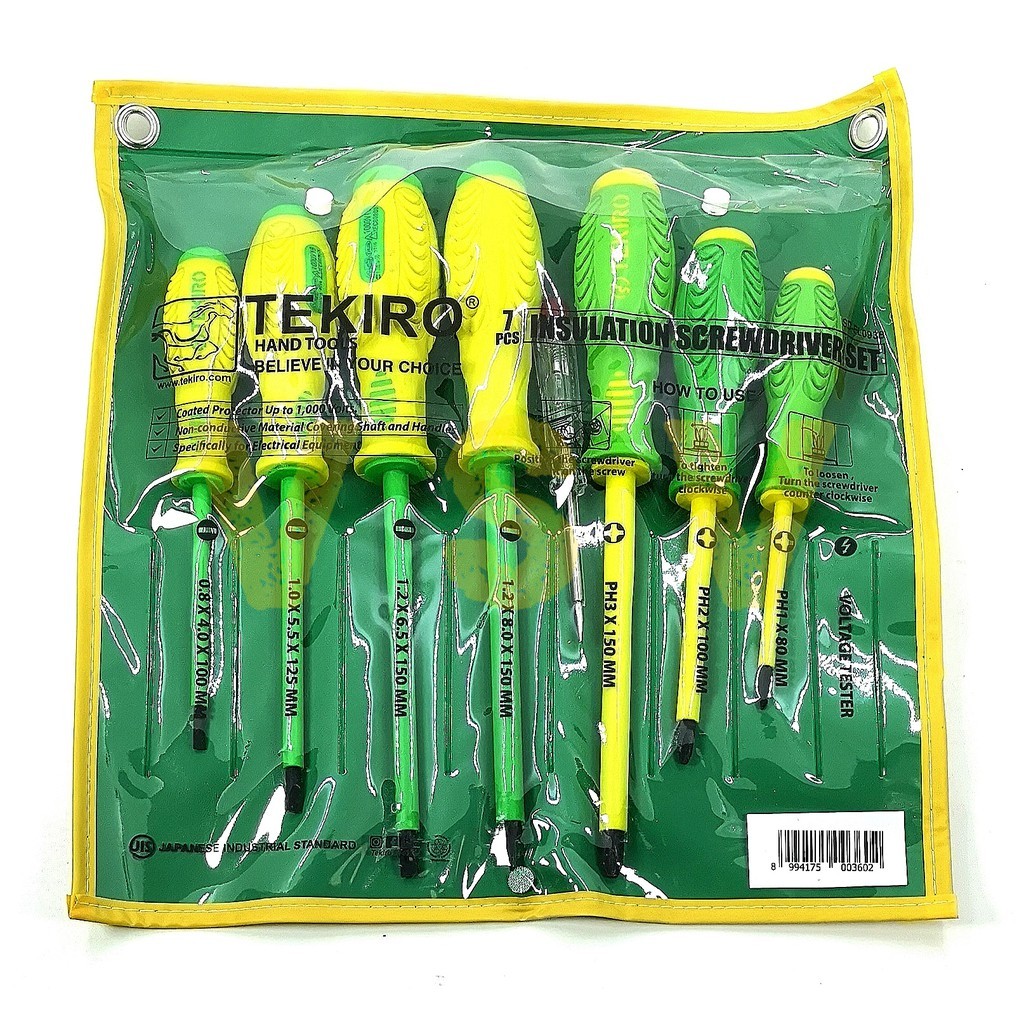 Jual BISA COD!! TEKIRO OBENG LISTRIK set 7 pcs / insulation screwdriver ...