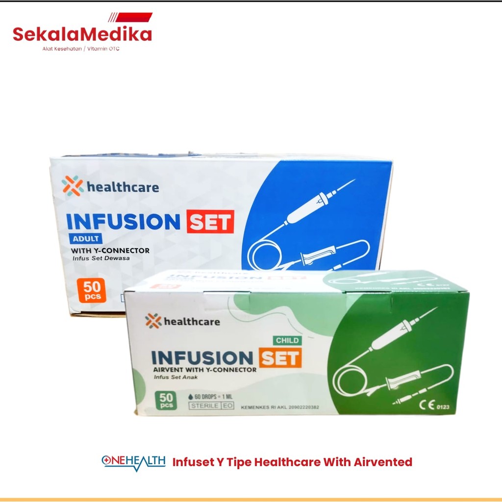 Jual Healthcare Infuset Tipe Y With Airvent Selang Infusion / Box ...