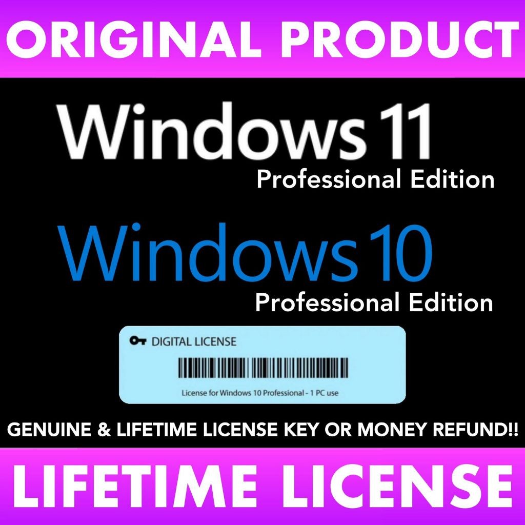 Jual ORIGINAL Windows 11, 10, 7 Pro Home Ultimate License & Activation ...