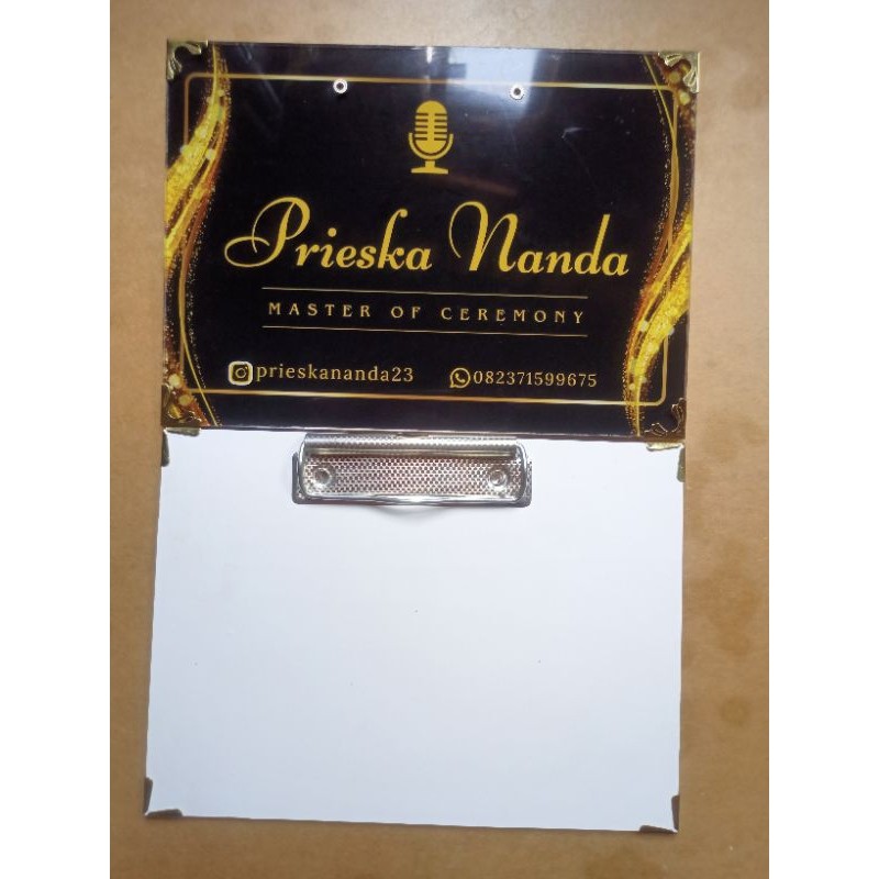 Jual Costum Cue Card MC Akrilik murah premium untuk pembawa acara ...
