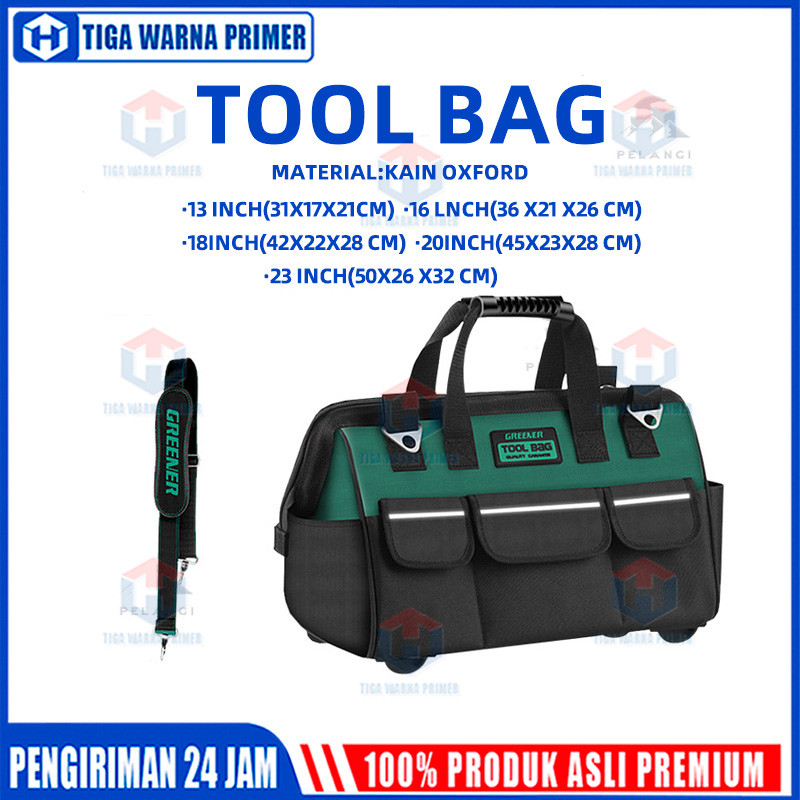 Jual Tool Bag GREENER Tool Bag / Tas Perkakas 13 inchi Bahan Oxford ...