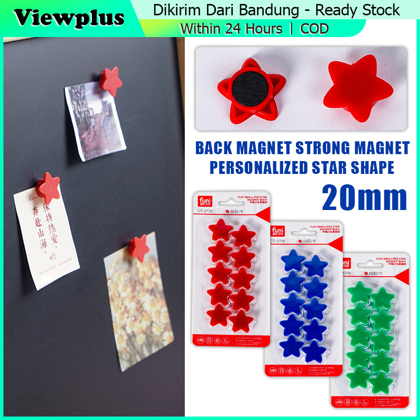 Jual 10Pcs Pin Magnet Papan Tulis Besar 20mm Bentuk Bintang Magnetic ...