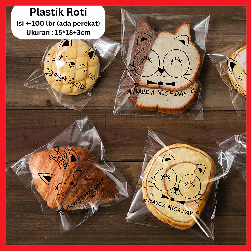 Jual Isi 100Pcs Plastik Roti Bakpao Donat Kue Opp Kemasan Plastik ...