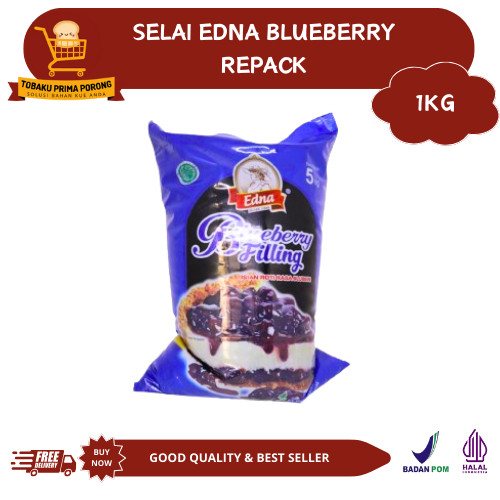 Jual SELAI EDNA BLUEBERRY REPACK 1KG / selai blueberry | Shopee Indonesia