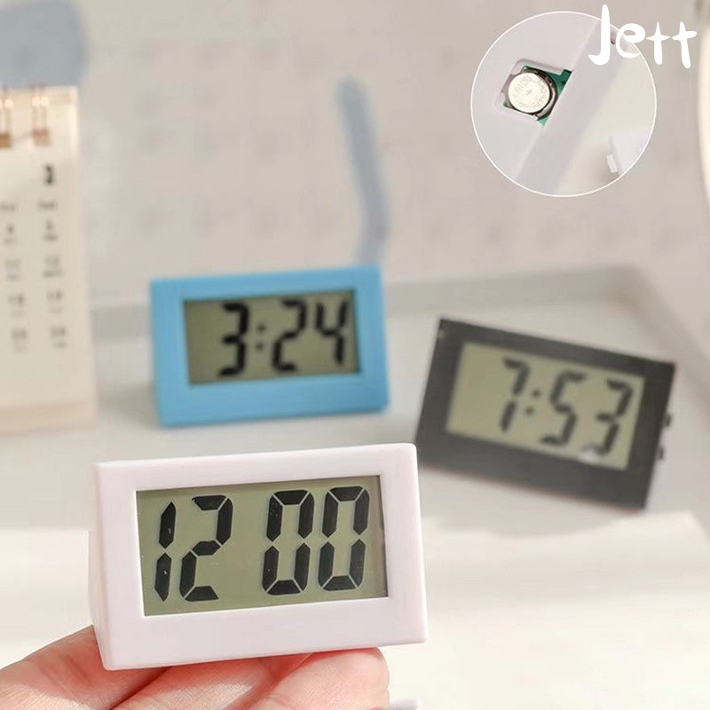 Jual simple mini lcd digital table dashboard desk electronic clock for ...