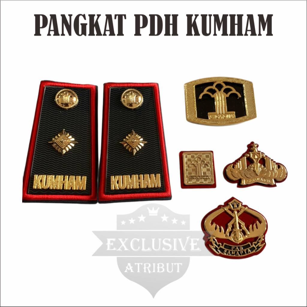 Jual ATRIBUT DINAS PANGKAT PDH MIKA BORDIR LOGAM KUMHAM GOLONGAN 3D ...