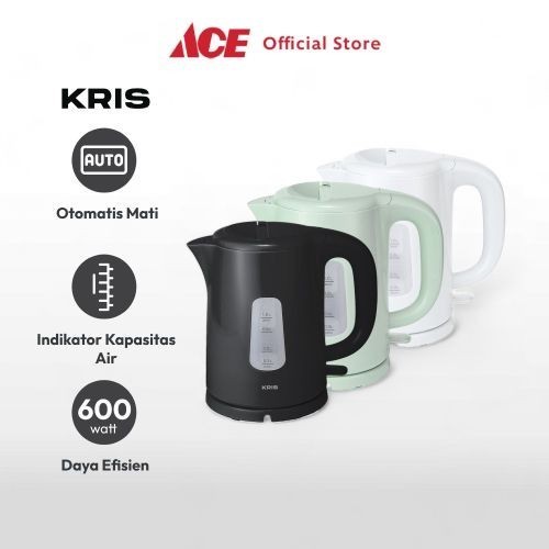 Jual Ace Kris 1 Ltr Teko Listrik Plastik - Putih I Hitam I Hijau ...