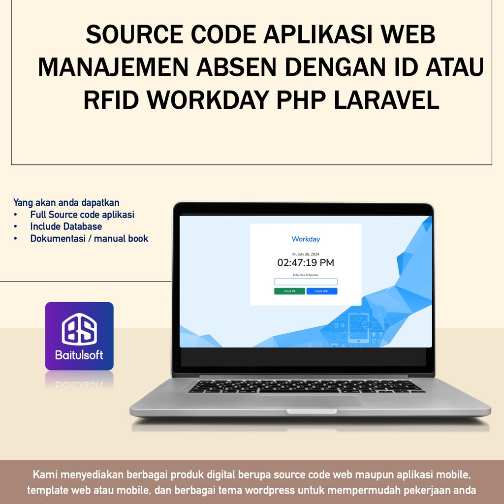 Jual SOURCE CODE APLIKASI WEB MANAJEMEN ABSEN DENGAN ID ATAU RFID WORKDAY PHP LARAVEL | Shopee ...