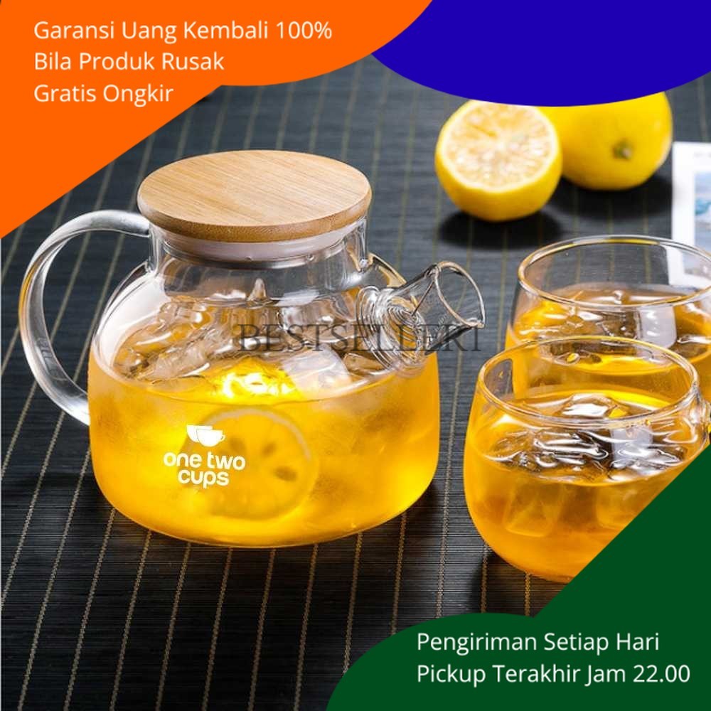 Jual Teko Pitcher Thai Chinese Tea Pot Gelas Set Ceret Kaca Air Minum ...