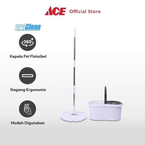 Jual Proclean Set Alat Pel Putar Dengan Ember Kain Pel Spinning Mop ...
