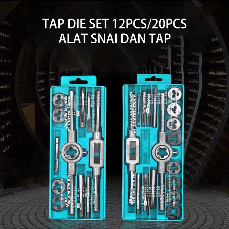 Jual KB67LO Tap Die Set 12 20 pcs Alat Snai dan Tap Ulir Dart Mur Baut ...
