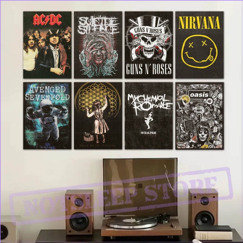 Jual Poster + Kayu 30x40 Poster Band Metal Rock - Aesthetic - Poster ...
